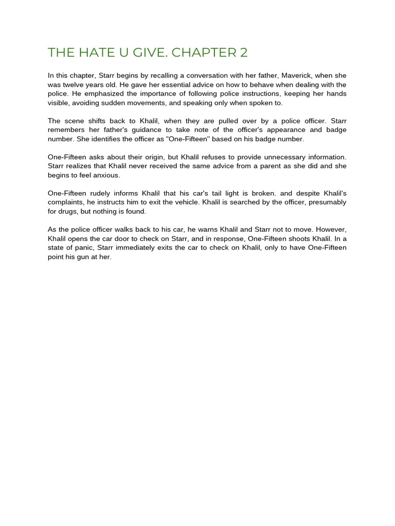 THUG_ Oral Summary. Chap 2 | PDF