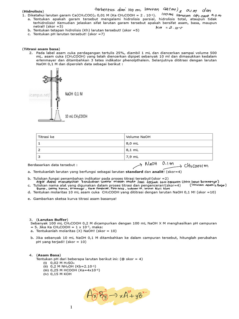 Latihan Soal Pat Kimia Xi Ipa.2022.oke | PDF
