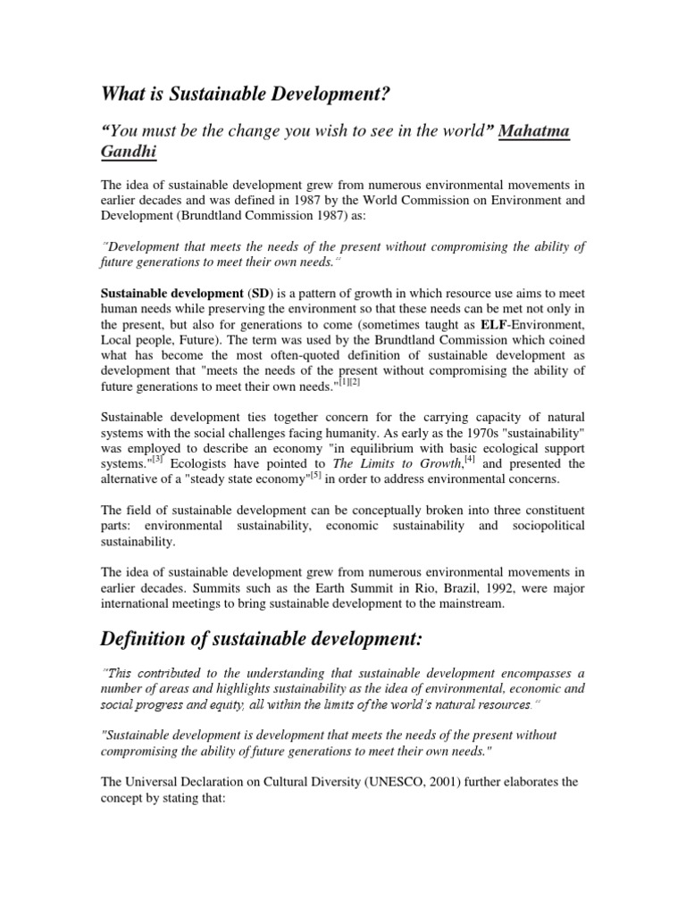 Sustainable Development Definition
