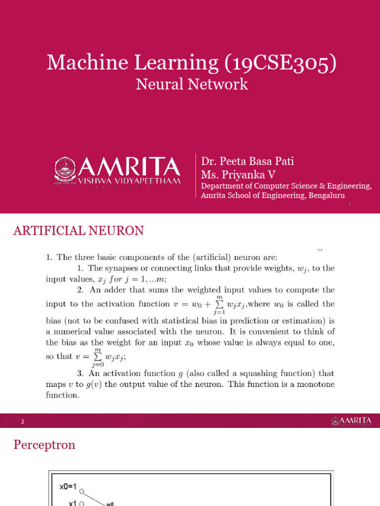 Understanding Perceptrons in Neural Networks | PDF | Artificial Intelligence | Intelligence (AI ...