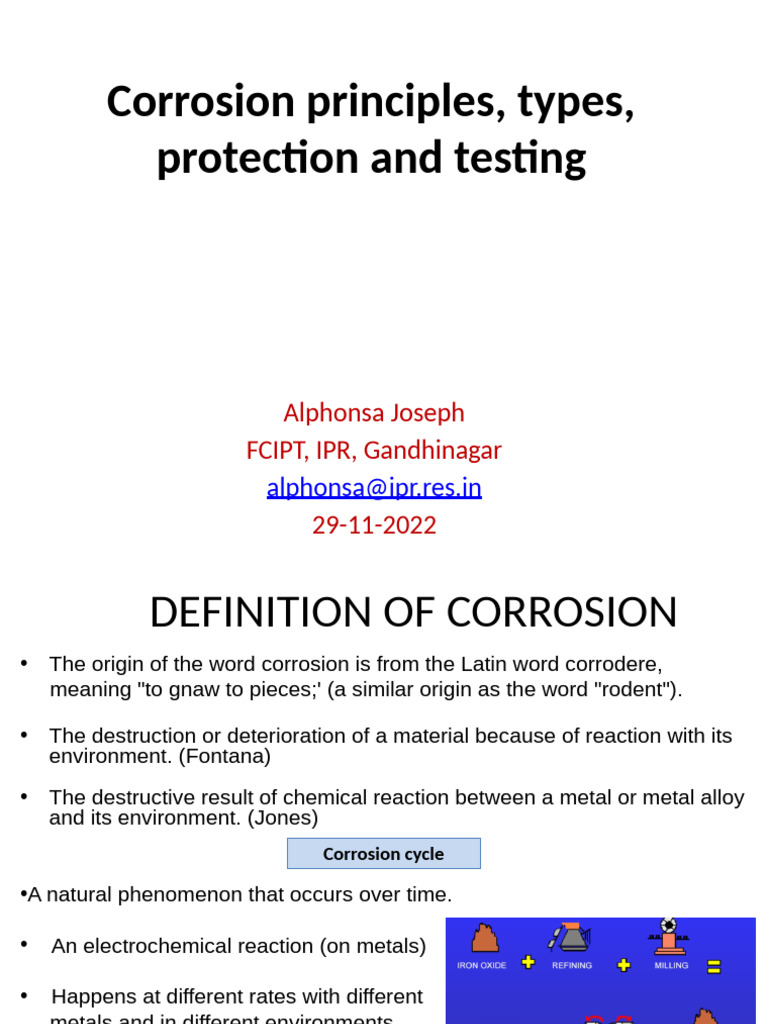 Corrosion Testing Methods Overview | PDF | Corrosion | Electrode