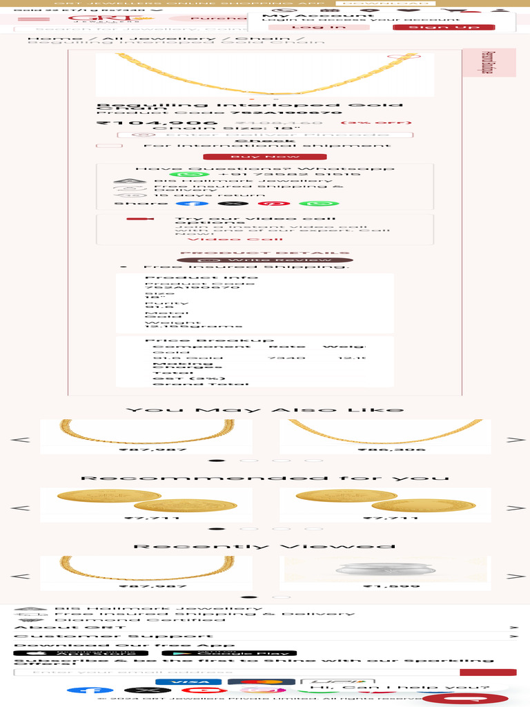 Beguiling Interloped Gold Chain | PDF | Gold | Jewellery