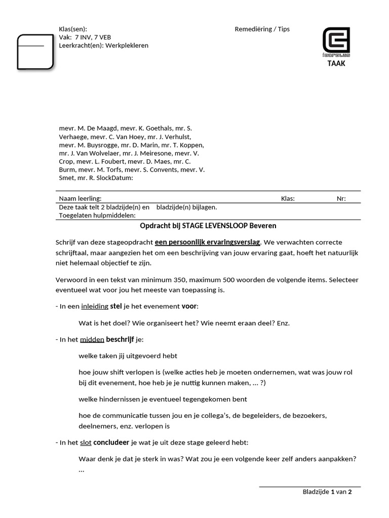 Verbetering Levensloop | PDF