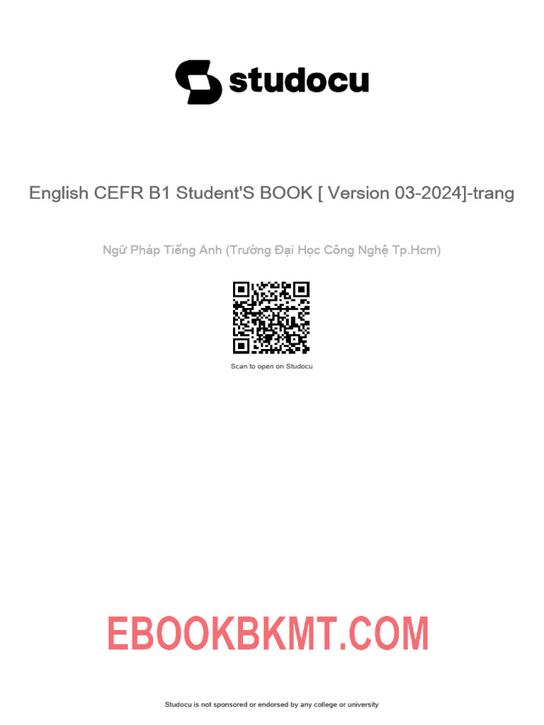 English CEFR B1 StudentS BOOK (Version 03-2024) | PDF | Verb | Syntax