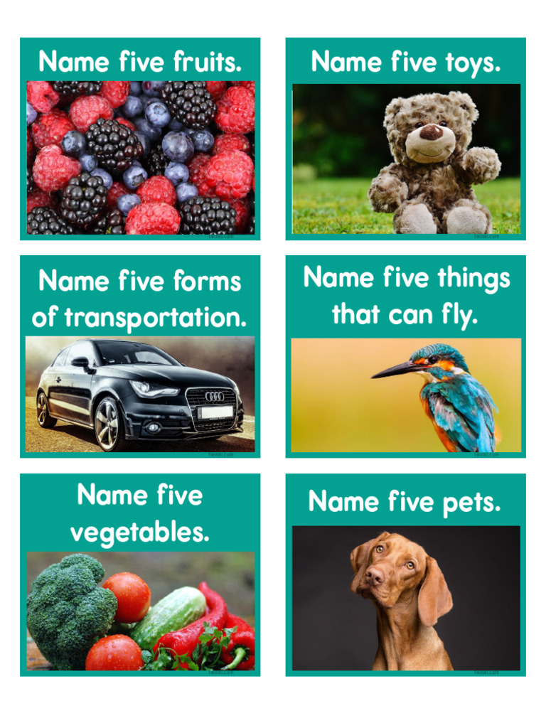 Name Five: Fun Learning Activities | PDF