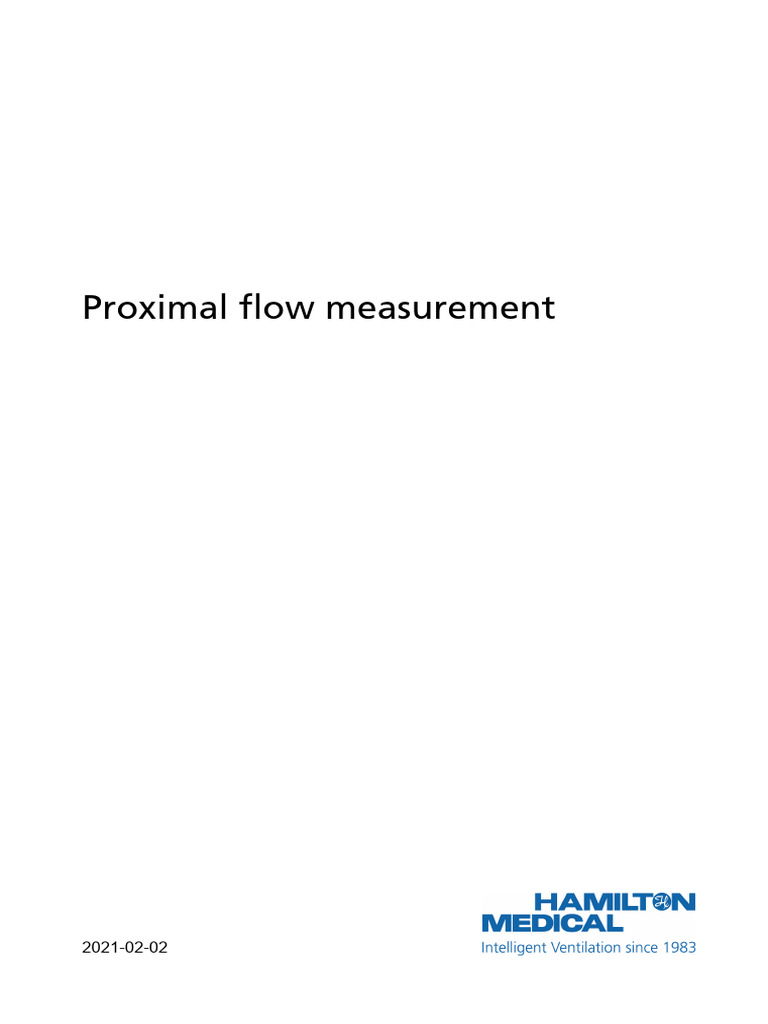 Proximal+flow+measurement | PDF | Flow Measurement | Pressure Measurement