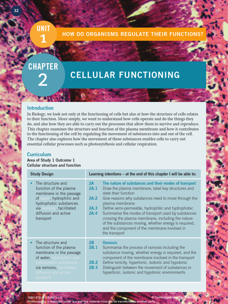Vcebiology12 ch02 | PDF | Cell Membrane | Osmosis