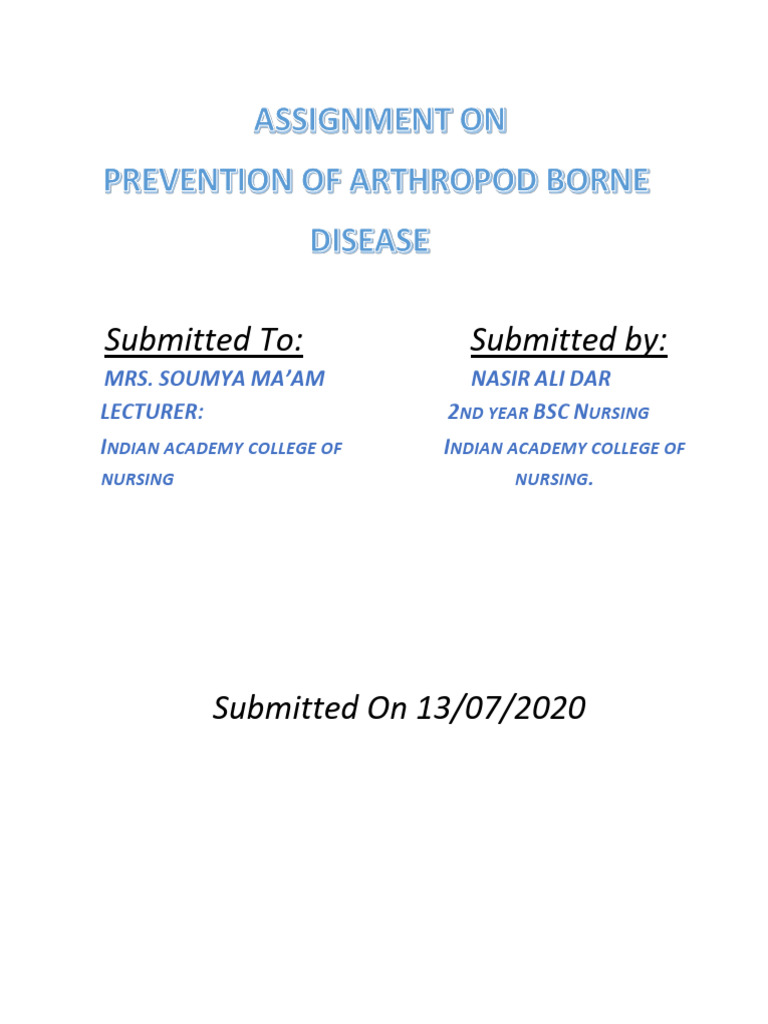 NASIR ALI DAR (Arthropod Assignment) | PDF