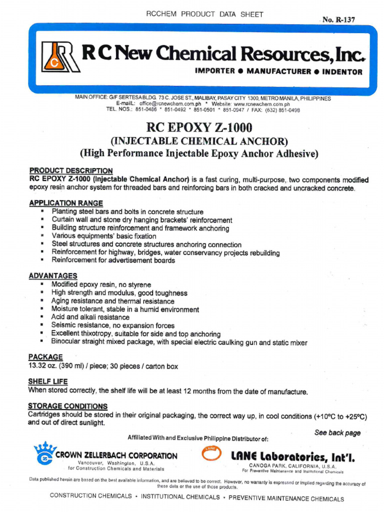 Epoxy Z-1000 - 1 | PDF