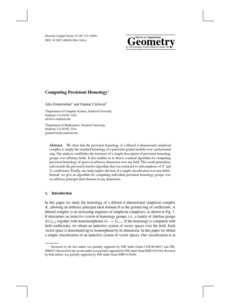 s00454 004 1146 Computing Persistent Homolgy | PDF | Field (Mathematics) | Ring (Mathematics)