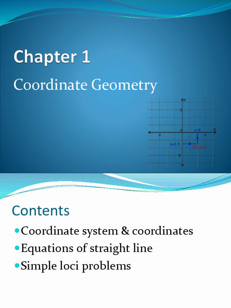 CON3483 Ch1 Coordinate Geometry | PDF | Cartesian Coordinate System ...