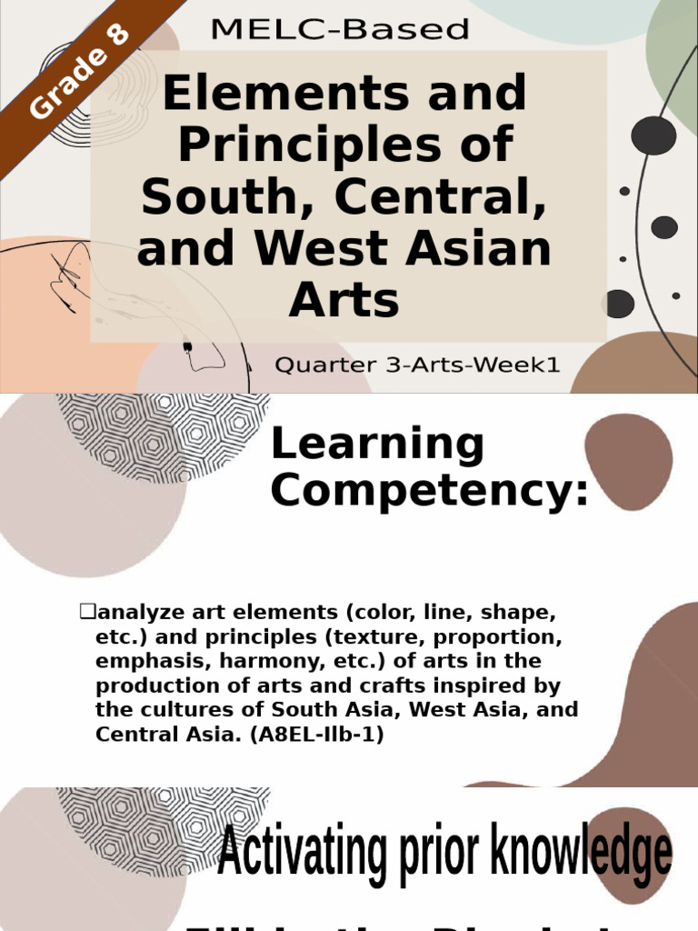 Q3-PPT-ARTS8_Week 1 (Elements and Principles of South Central and West ...