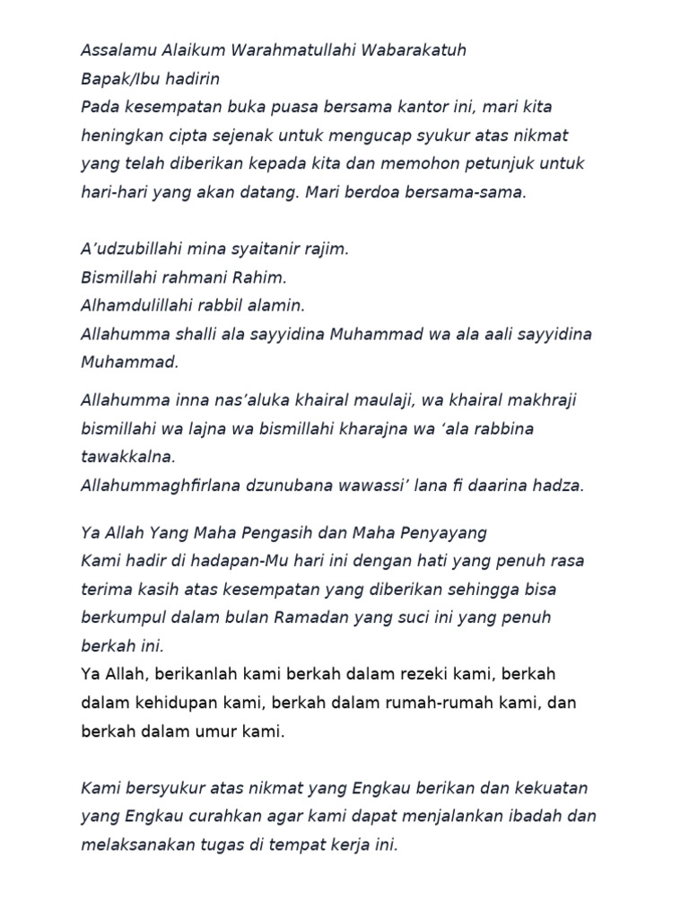 Doa Bukber | PDF