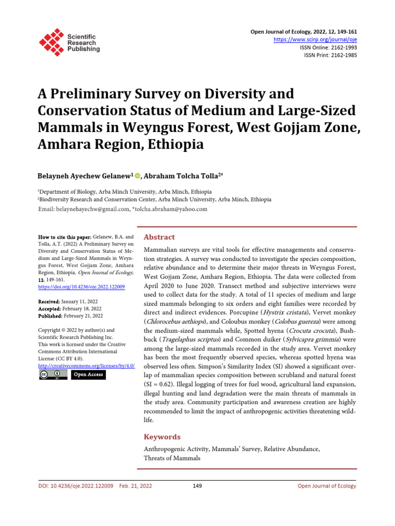 Journal Club - Paper Review 1- Reference Paper | PDF | Conservation ...