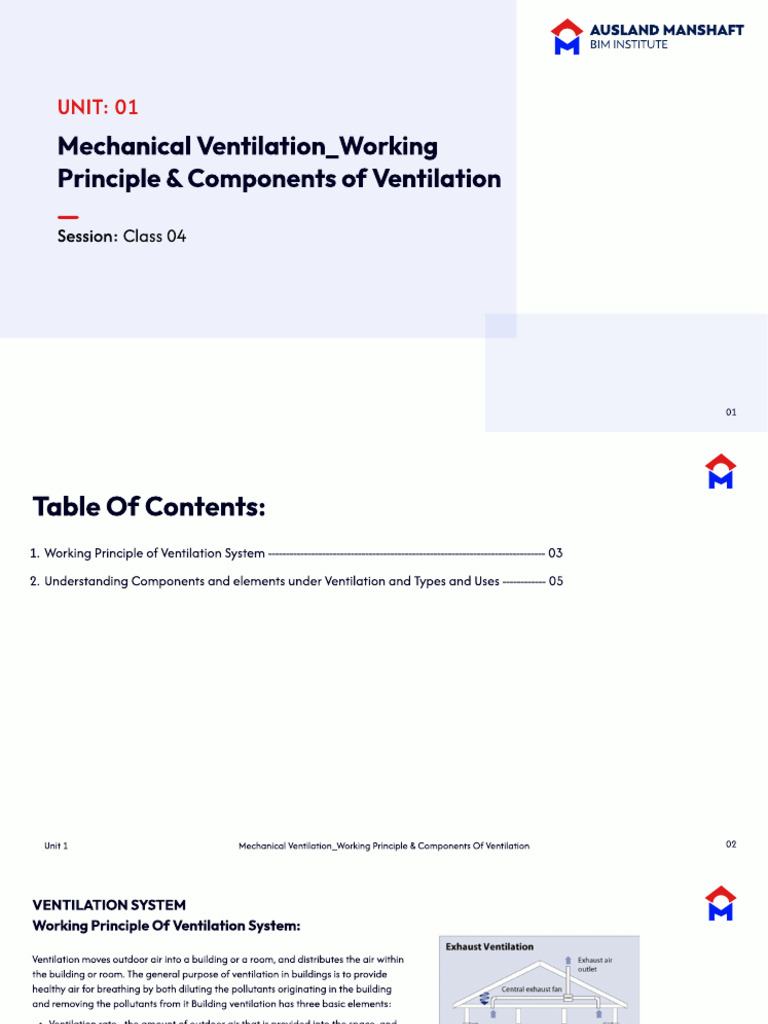 Mechanical Ventilation Principles & Components | PDF | Ventilation ...