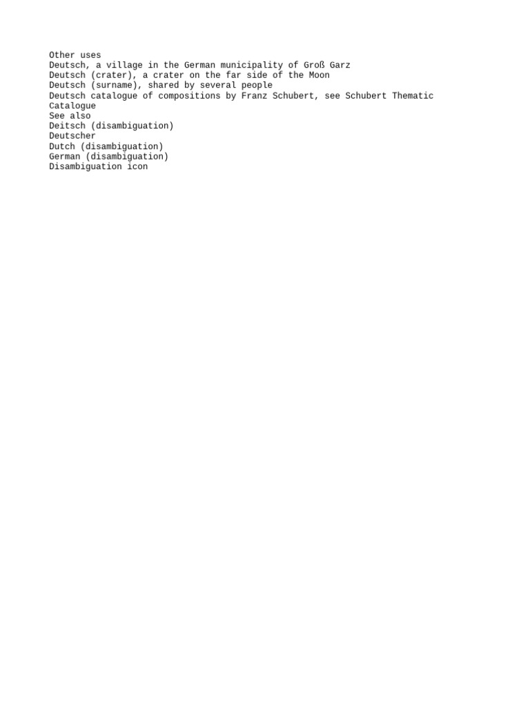 Deutsch: Definitions and References | PDF