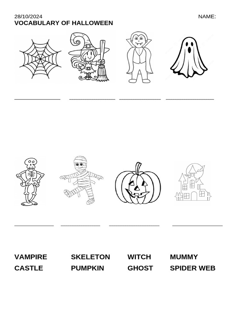 Vocabulario HALLOWEEN | PDF