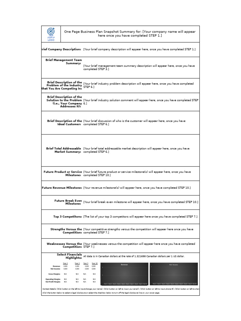 Complete Business Plan Course Dashboard | PDF | Microsoft Excel