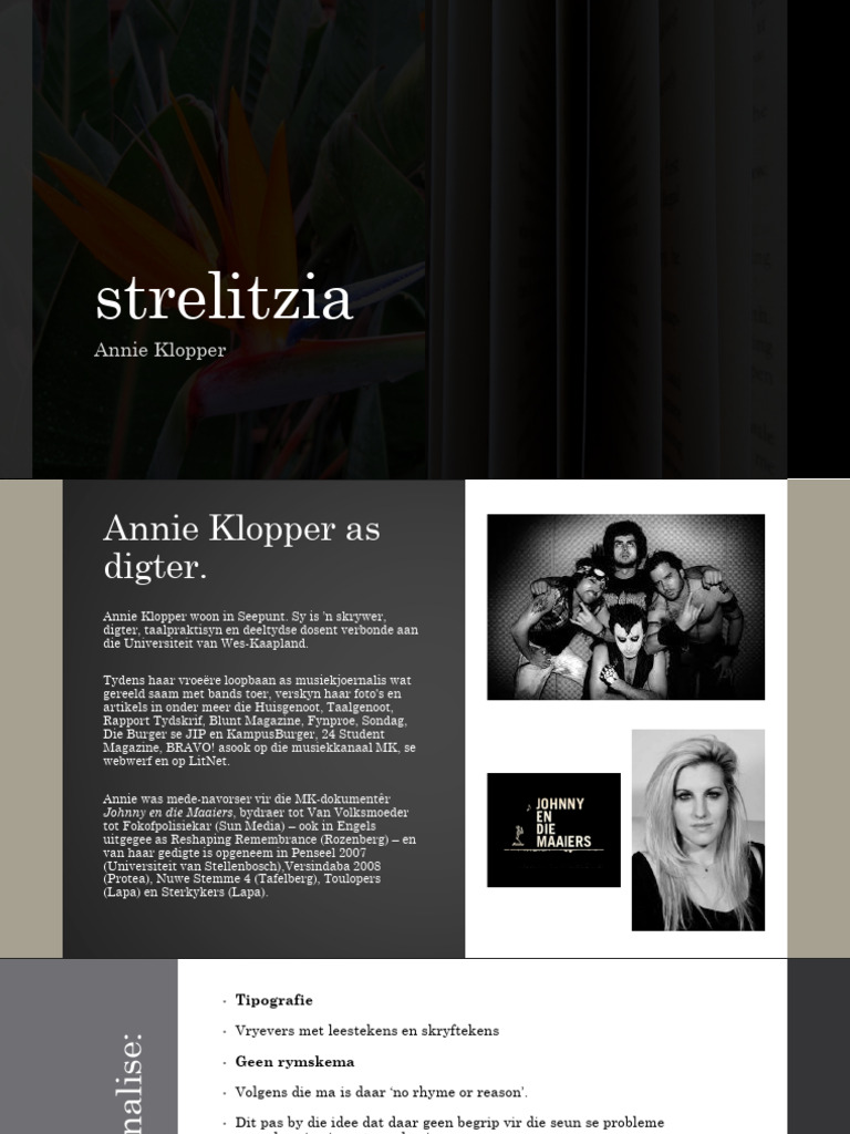 Strelitzia Annie Klopper | PDF