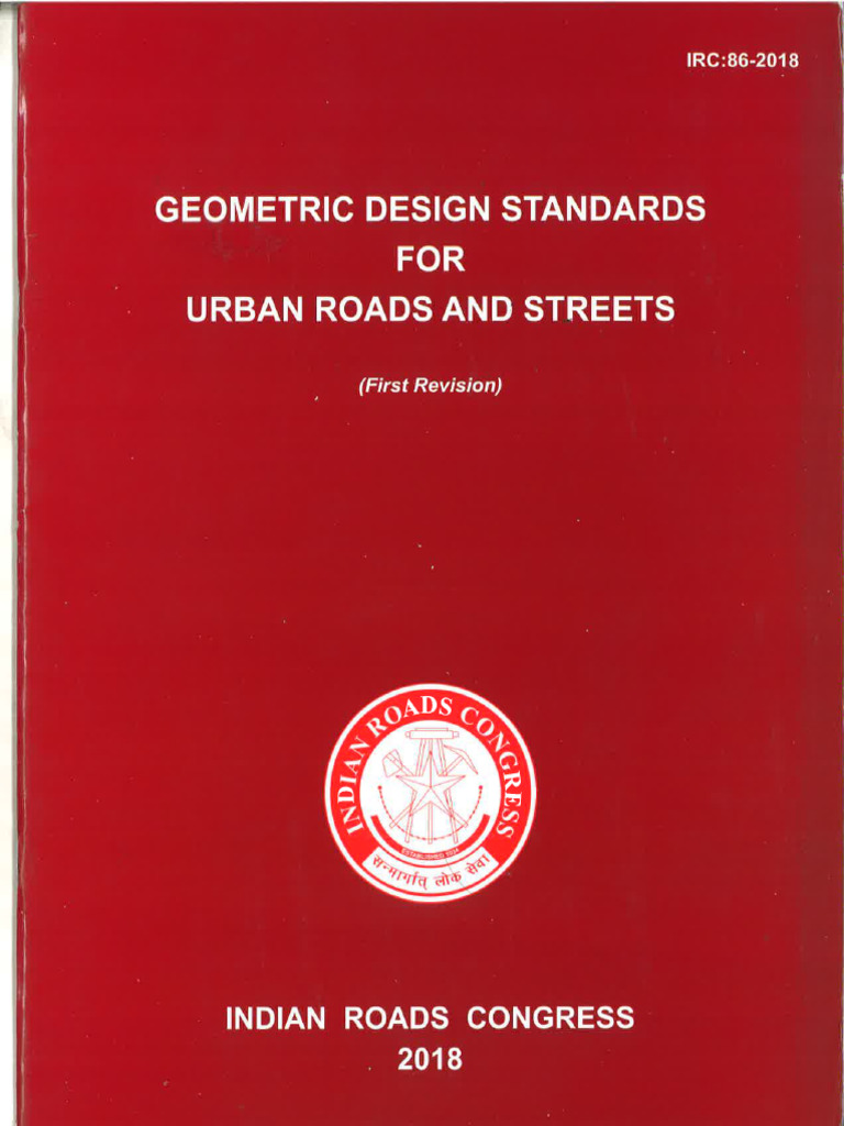 Irc 86 2018 - Geom Design of Urban Highways | PDF
