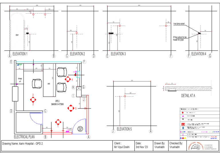 03-11-23 - Op2 (Electrical Plan) - Aariv Cancer Hospital | PDF
