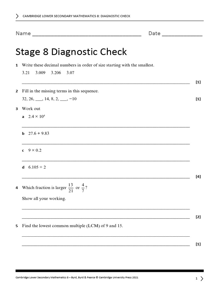 LCM and Decimal Practice Problems | PDF | Numbers | Mathematical Concepts