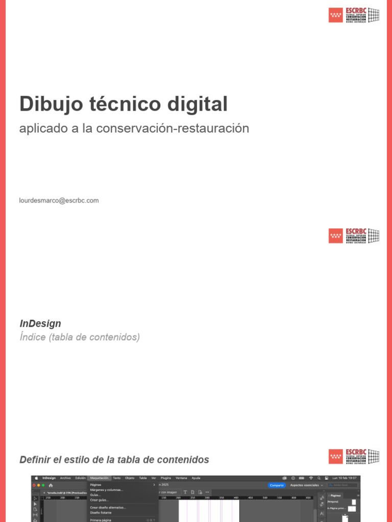 InDesign. Índice. Plantillas. Empaquetado | PDF