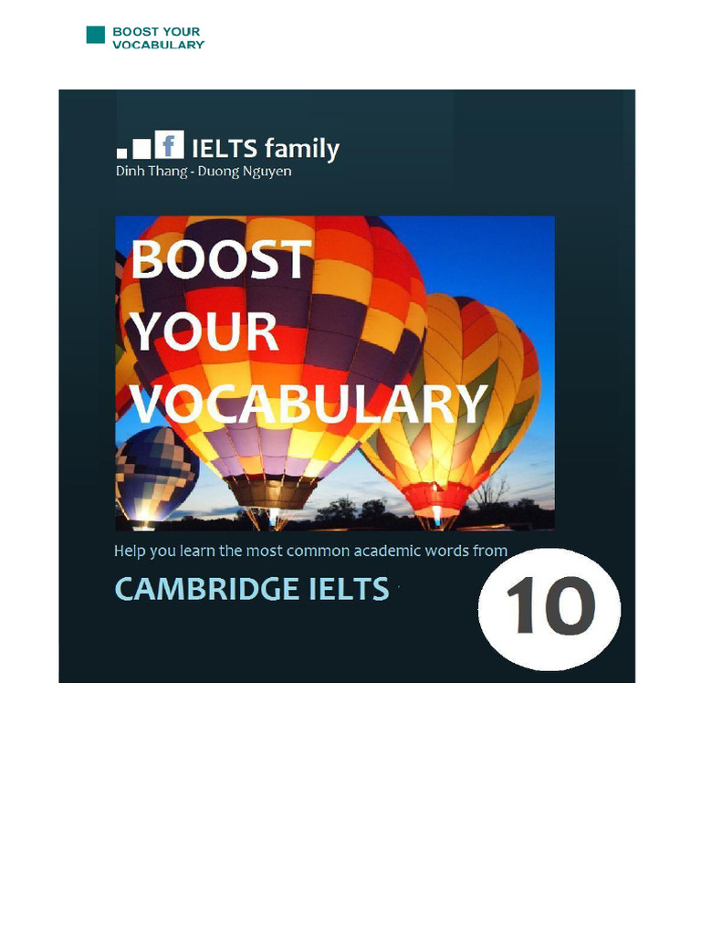 Boost Your Vocabulary Cambridge IELTS 10 | PDF