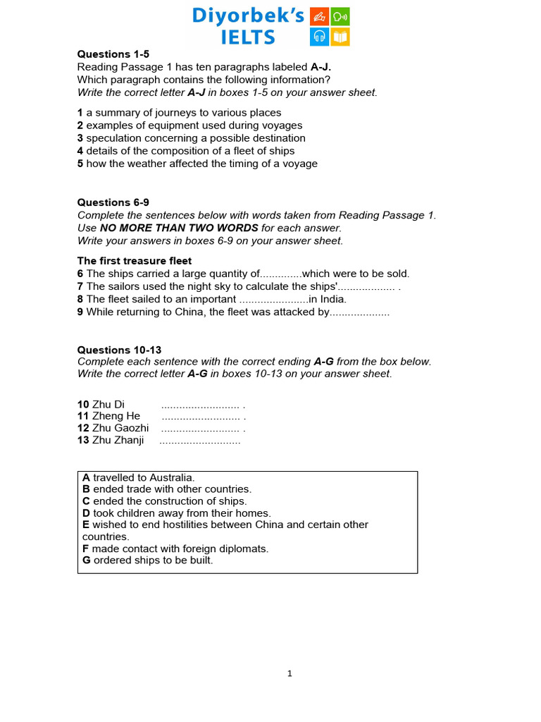 Reading Comprehension Questions Guide | PDF