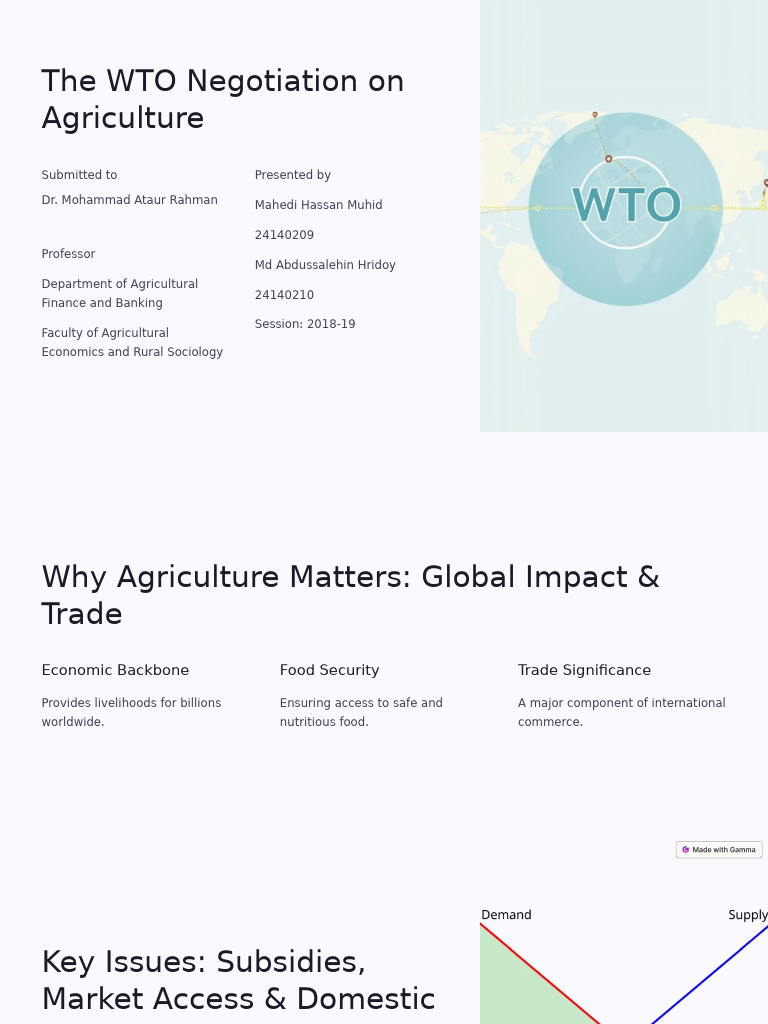 The WTO Negotiation On Agriculture | PDF | World Trade Organization ...