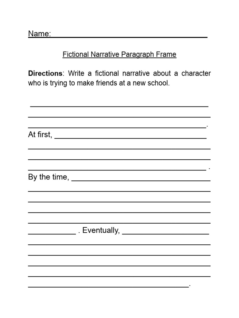 Fictional Narrative: Making Friends at School | PDF
