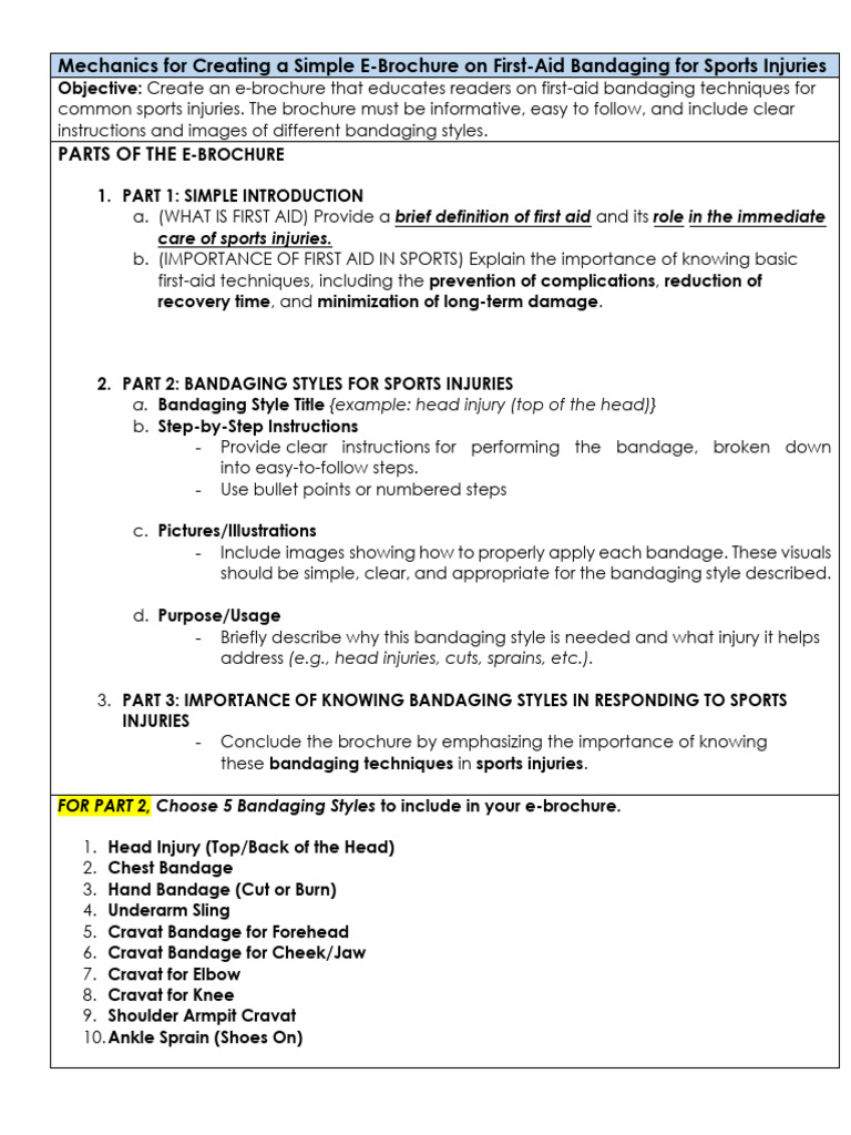 First-Aid Bandaging Guide for Sports | PDF | First Aid