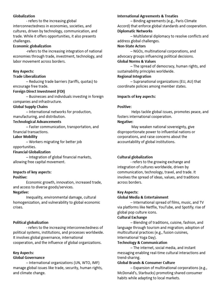 Conworld Reviewer-Prelim | PDF | Globalization | Central Processing Unit
