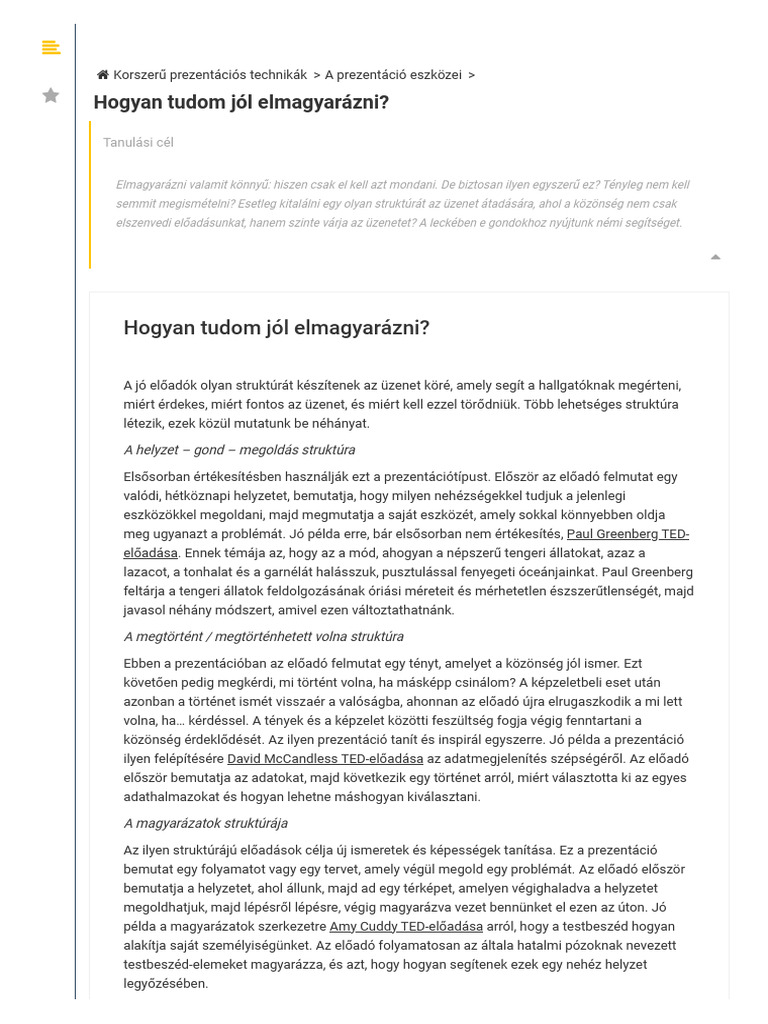 Hogyan Tudom Jól Elmagyarázni | PDF