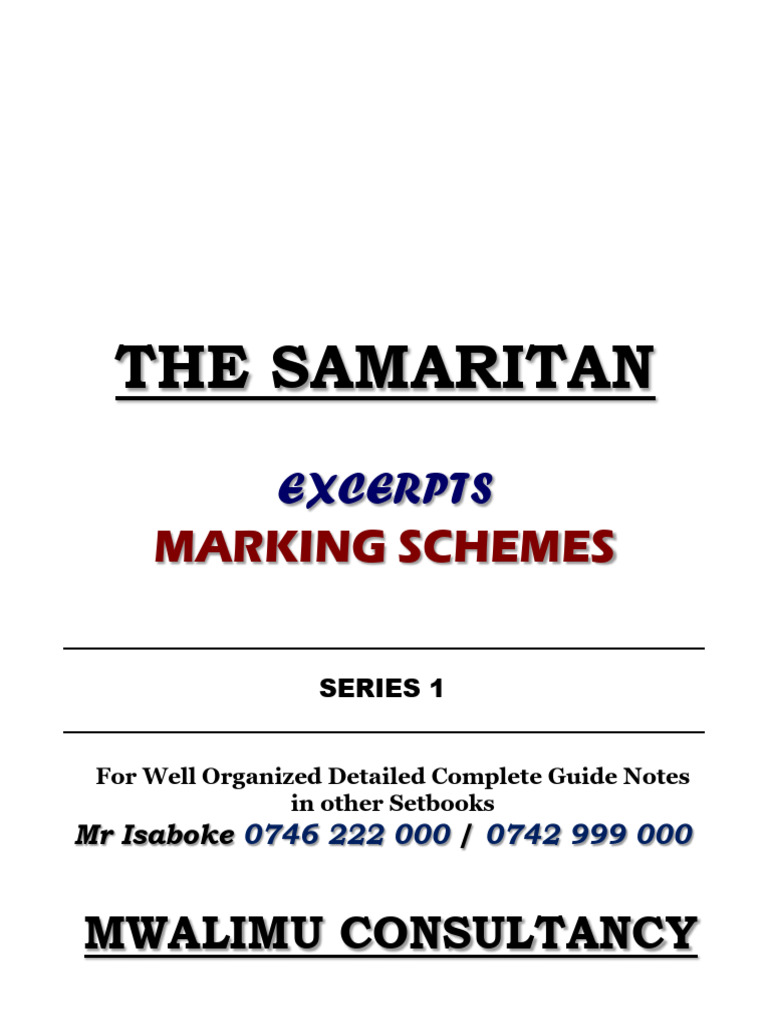 THE SAMARITAN EXCERPTS s1 Ms | PDF