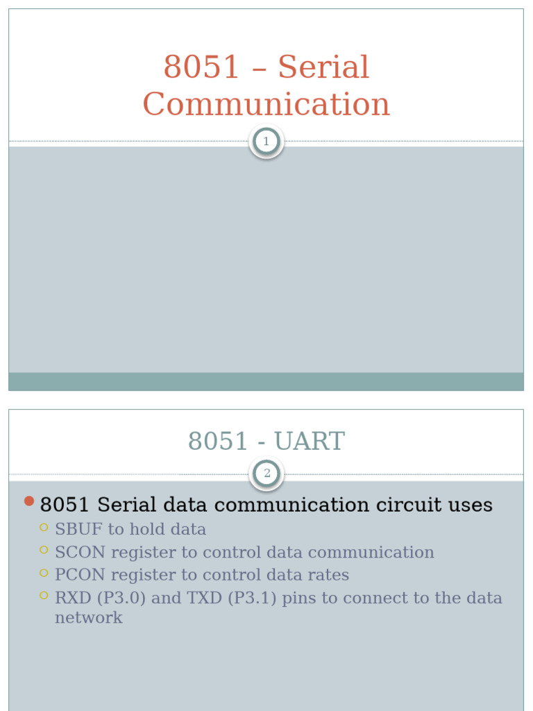 Unit 2_8051 Serial Communication | PDF | Computer Engineering | Computing
