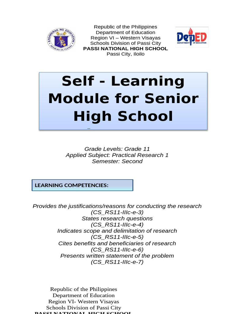 Research 1 Q3W4 W5 Revised | PDF | Experiment | Science