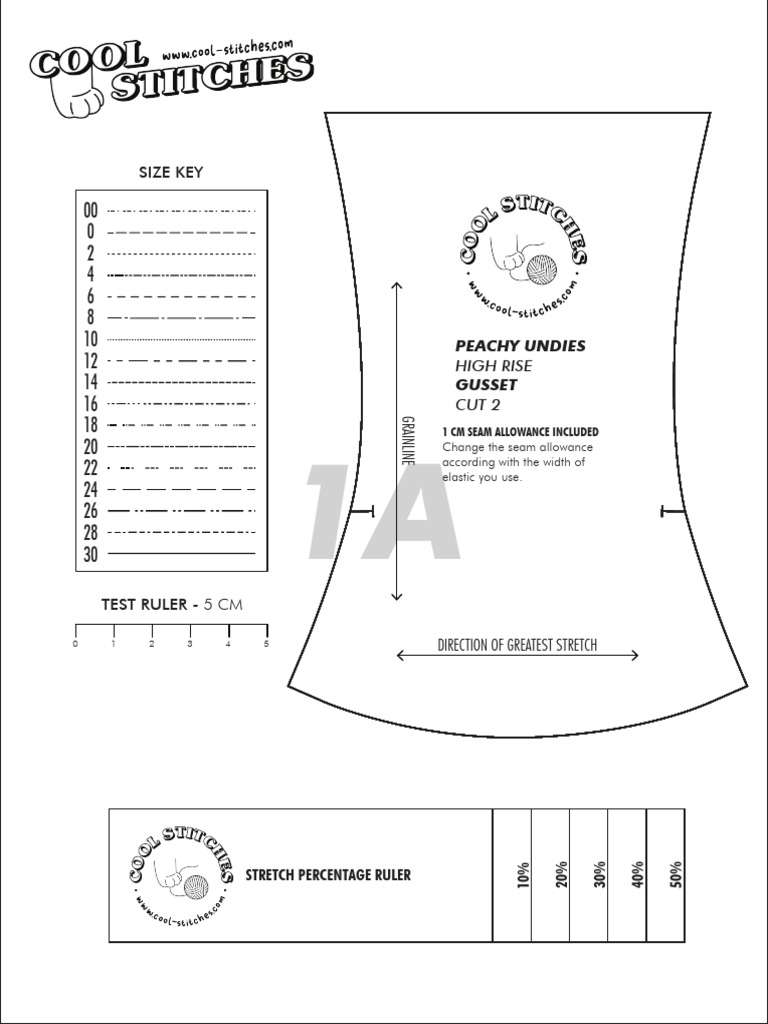 Peachy Undies High Rise Seam Allowance A4 Letter Cpx60s | PDF