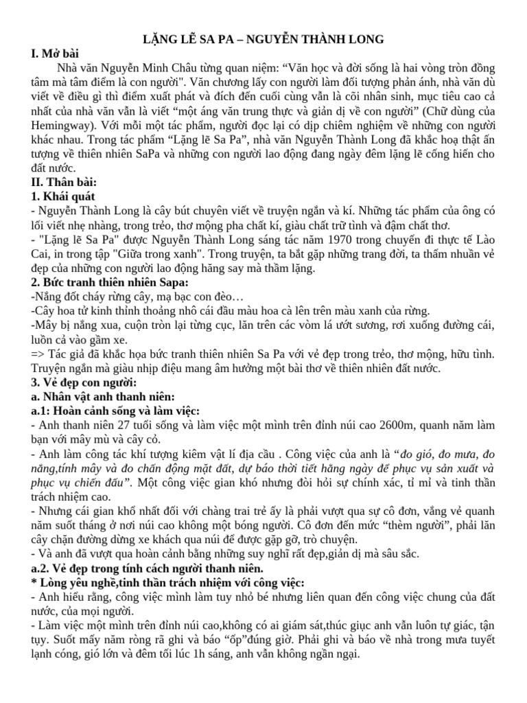 Lang Le Sa Pa | PDF