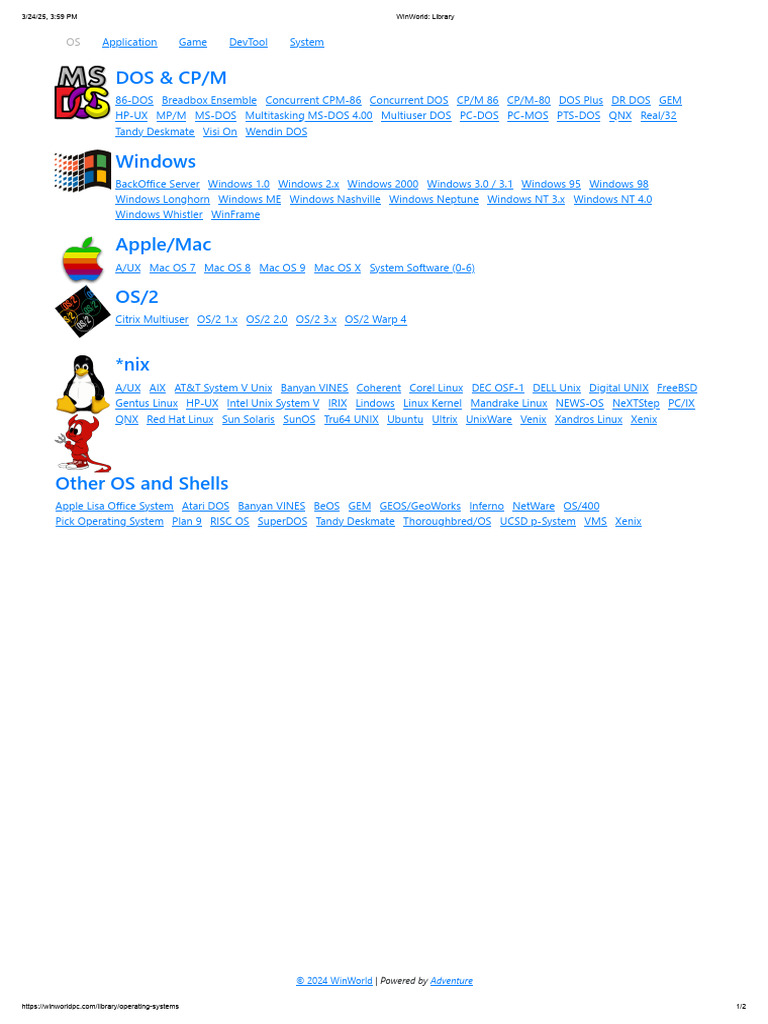 WinWorld - Library | PDF