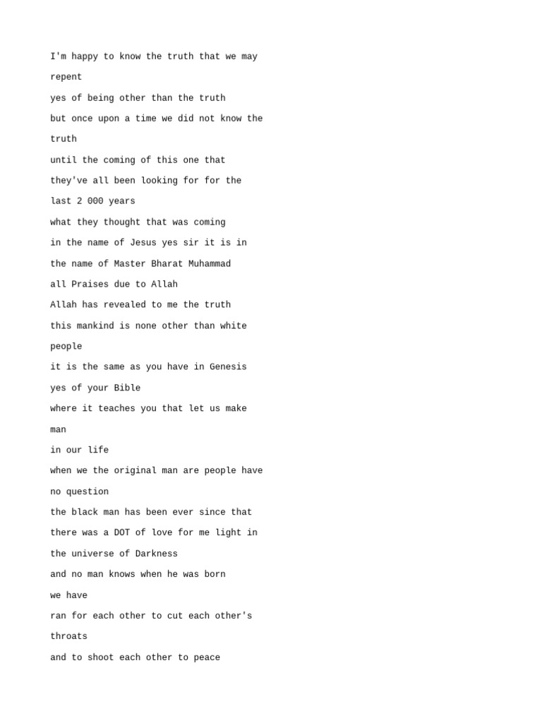 (English (Auto-Generated) ) THE SUPREME WISDOM OF MASTER FARD MUHAMMAD ...
