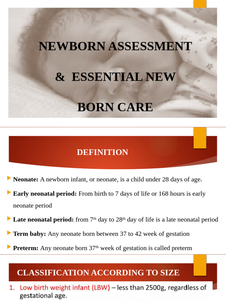 Newborn Assessment and Care Guide | PDF | Infants | Preterm Birth