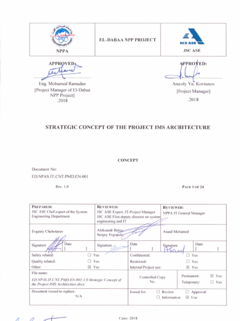 ED.NPAS.IT.CNT.PMD.EN-001-1.0 Strategic Concept of the Project IMS Architecture | PDF