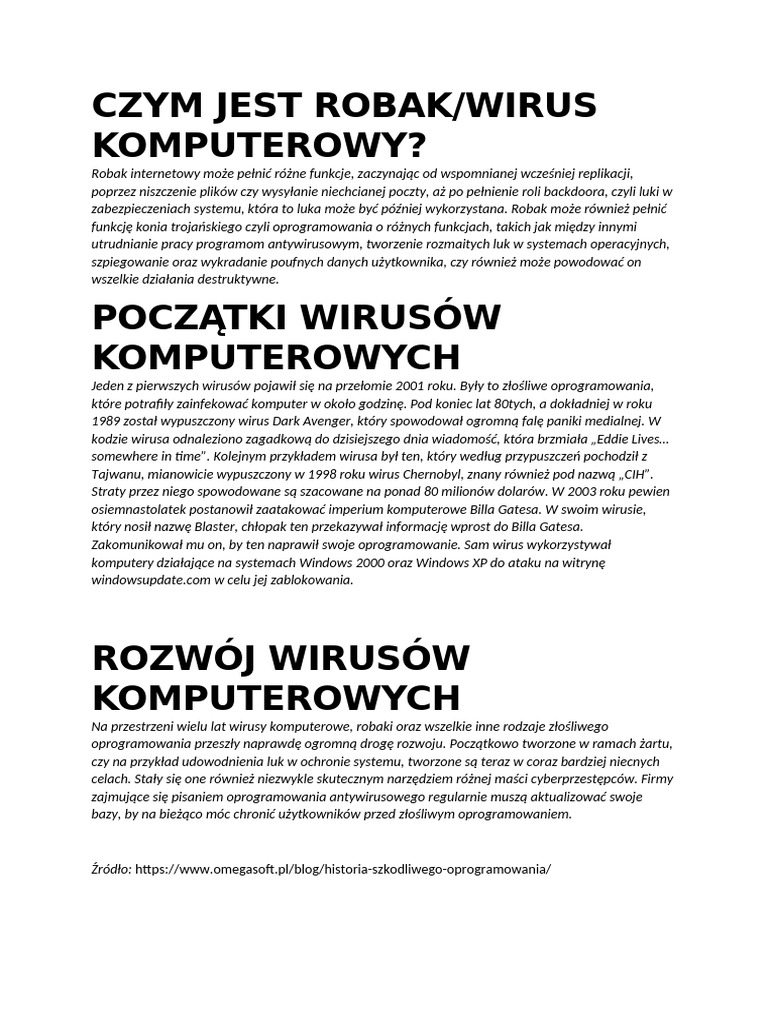 Historia Wirusa | PDF