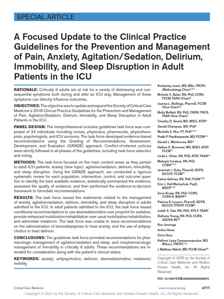 A Focused Update To The Clinical Practice Guidelines For The Prevention ...