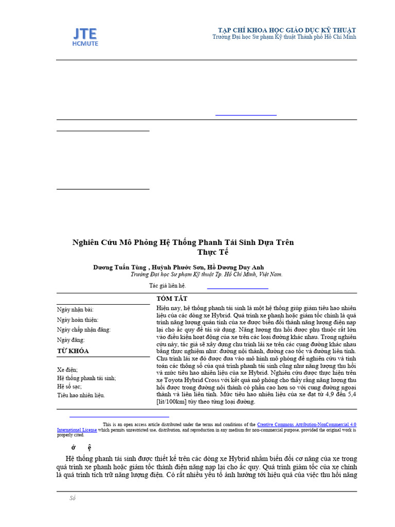 Research On Simulation of Regenerative Braking System Based On Actual | PDF