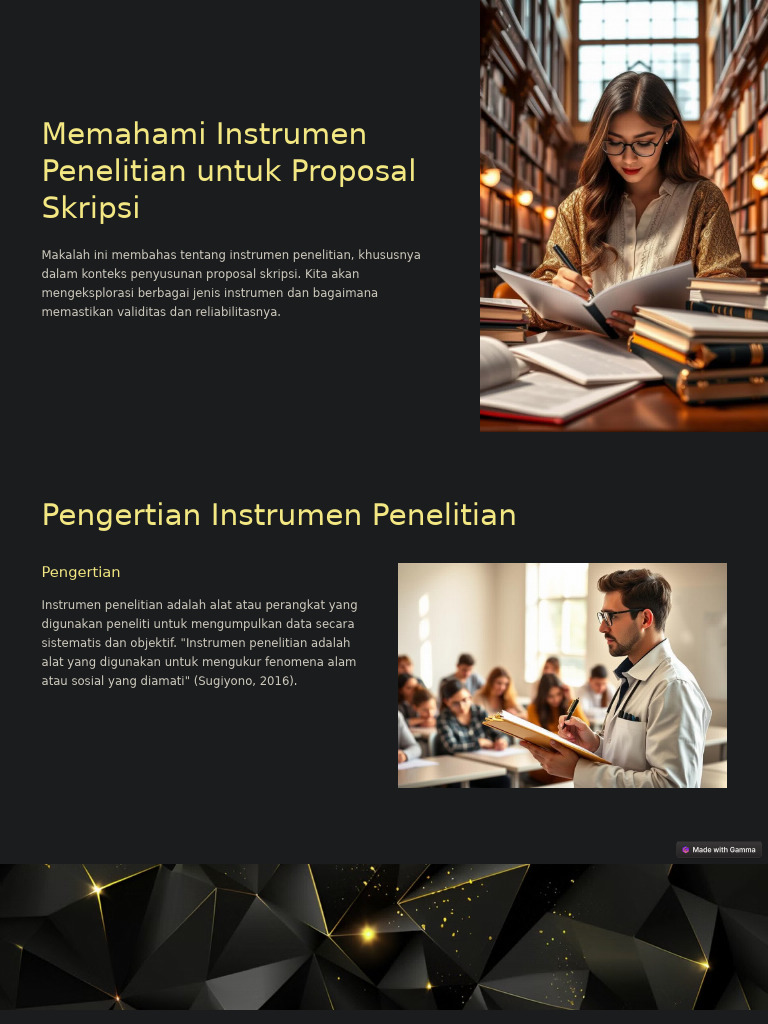 Memahami Instrumen Penelitian Untuk Proposal Skripsi | PDF