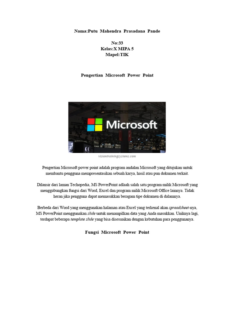 Power Point Pengenalan Microsoft Office | PDF