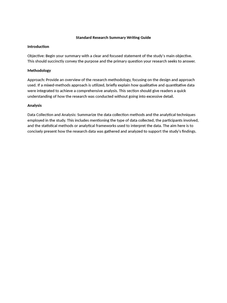 Summary Writing Guide | PDF