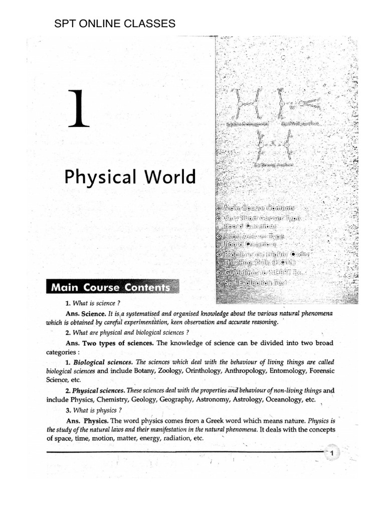 1.1.1 Physical World | PDF